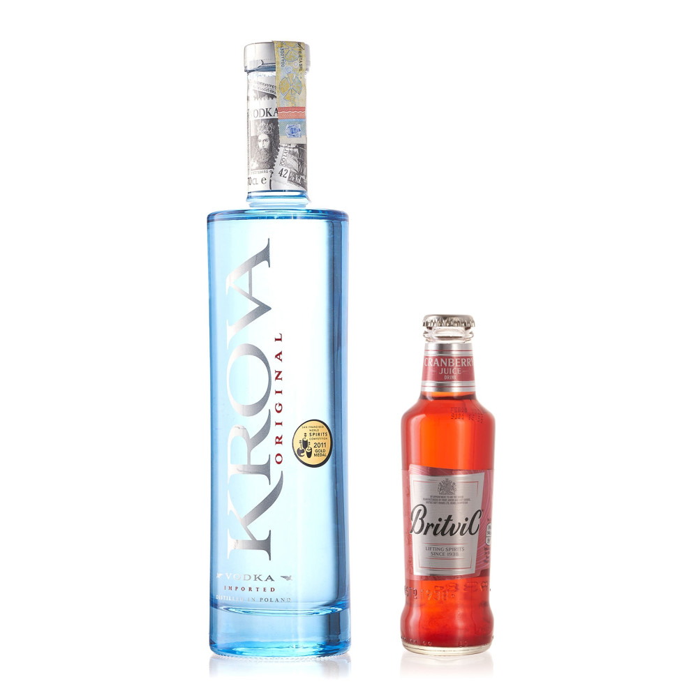 Krova Vodka + Britvic Cranberry Cocktail | etastore.ro